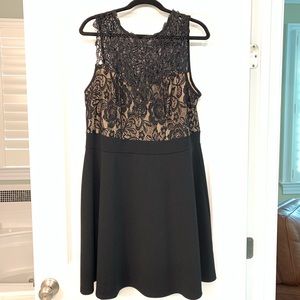 Trixxi | Dresses | Trixxi Fit And Flare Black Lace Top Cocktail Dress ...